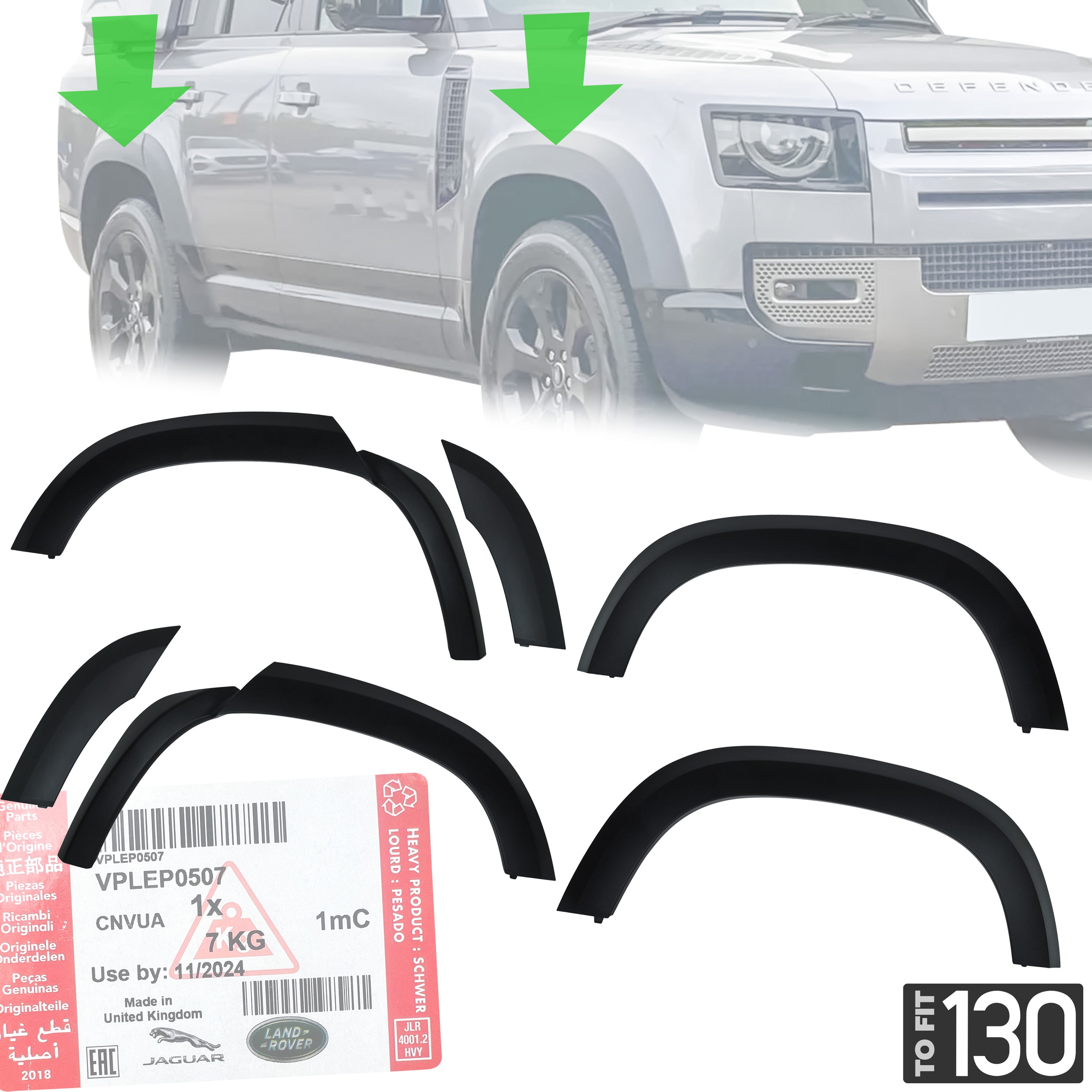 Extended Wheel Arch Set - Genuine - for Land Rover Defender L663 (130 ...