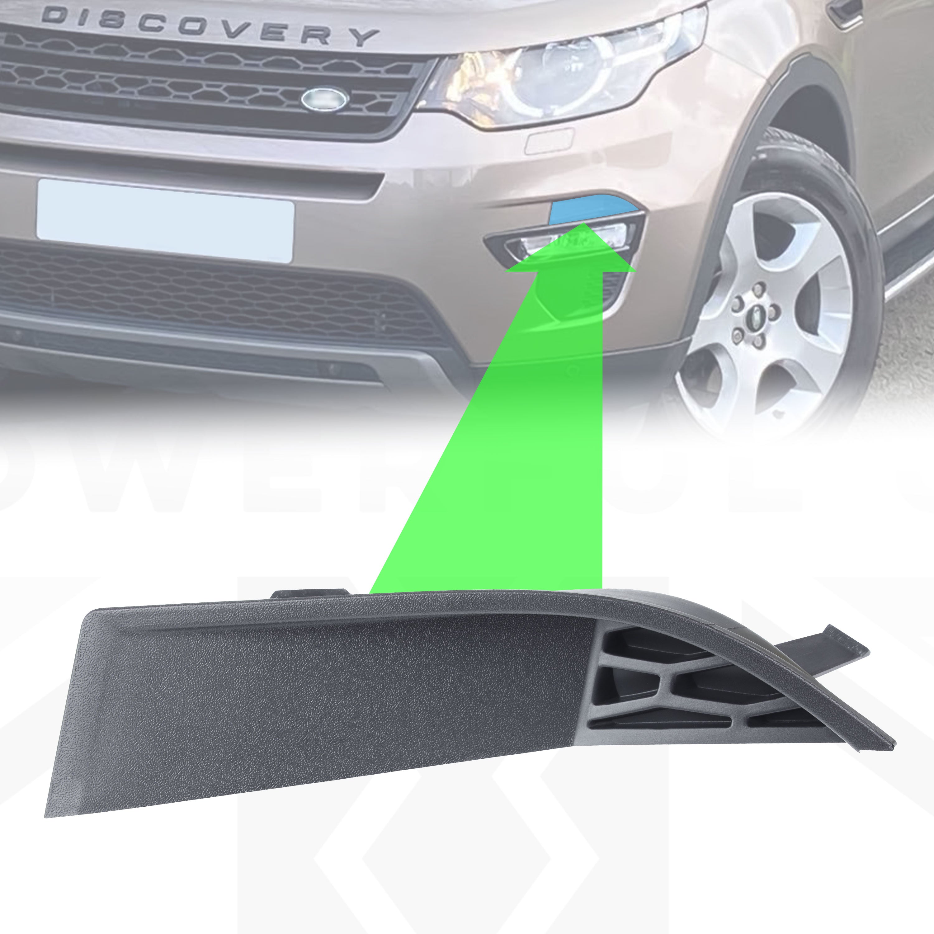 Fog Mesh Upper Section for Land Rover Discovery Sport 2015-19 - Left ...