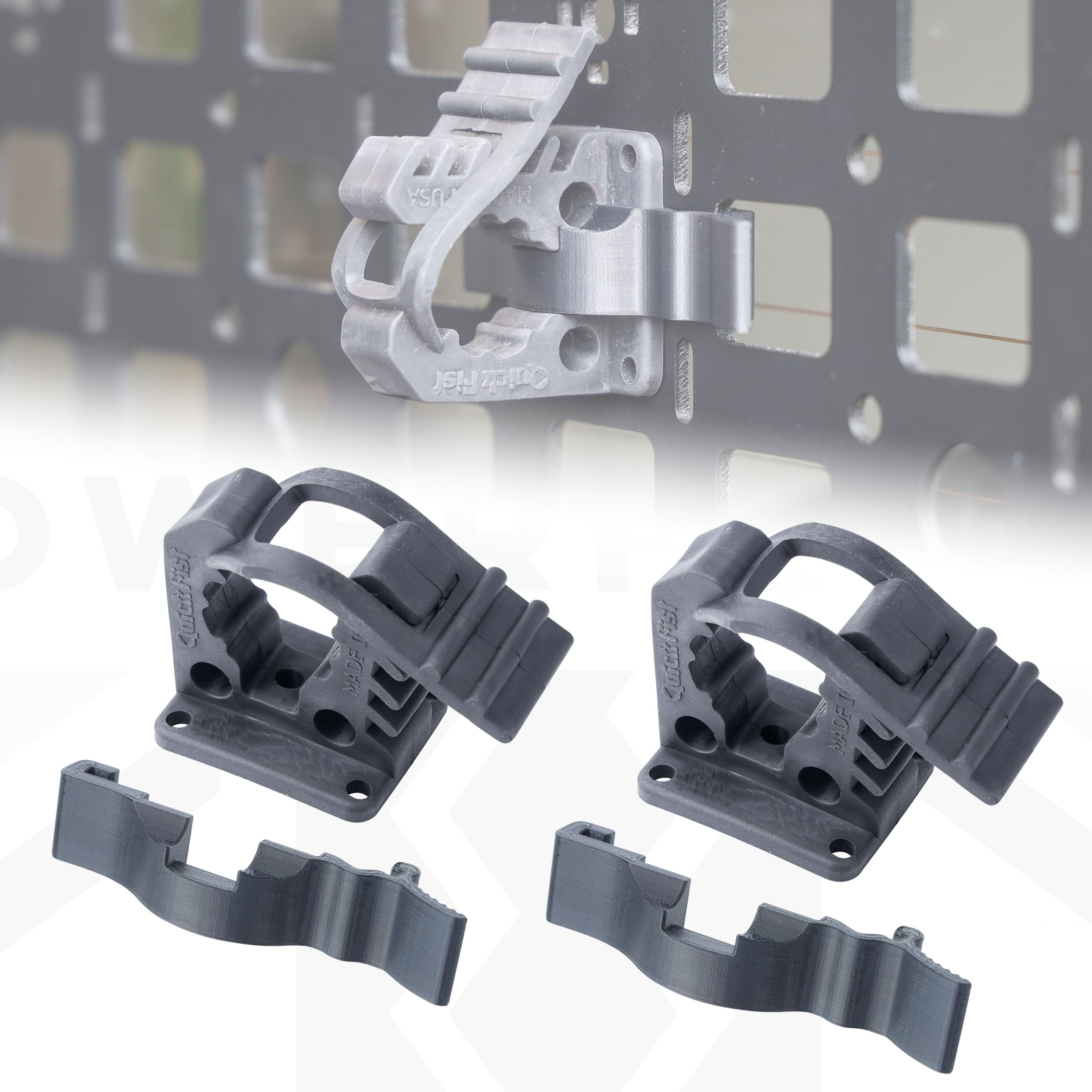 2x QuickFist Mini Clamps + 2x Molle Plate Mounting Clips – Powerful UK