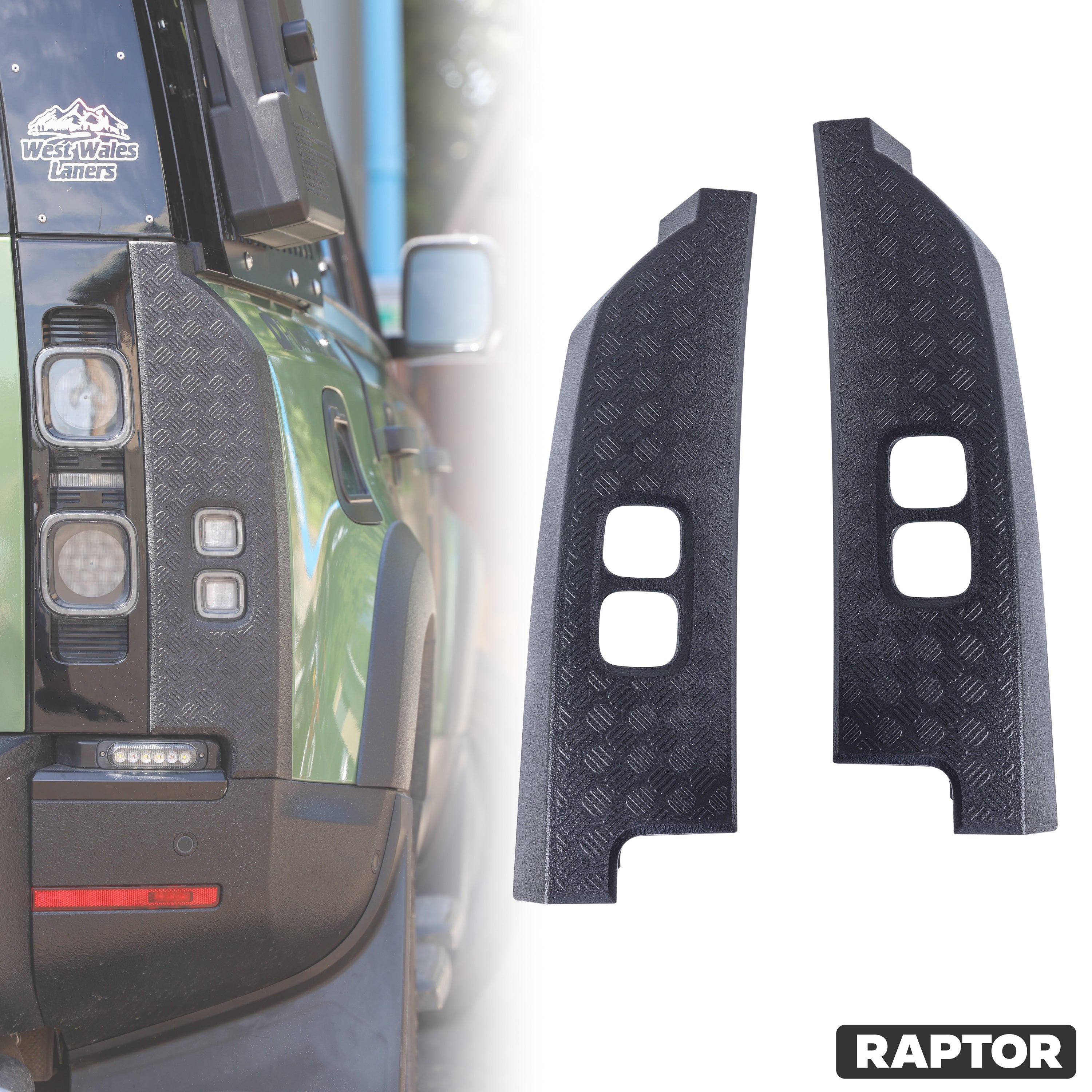 RAPTOR Rear Corner Panels for Land Rover Defender L663 – Powerful UK