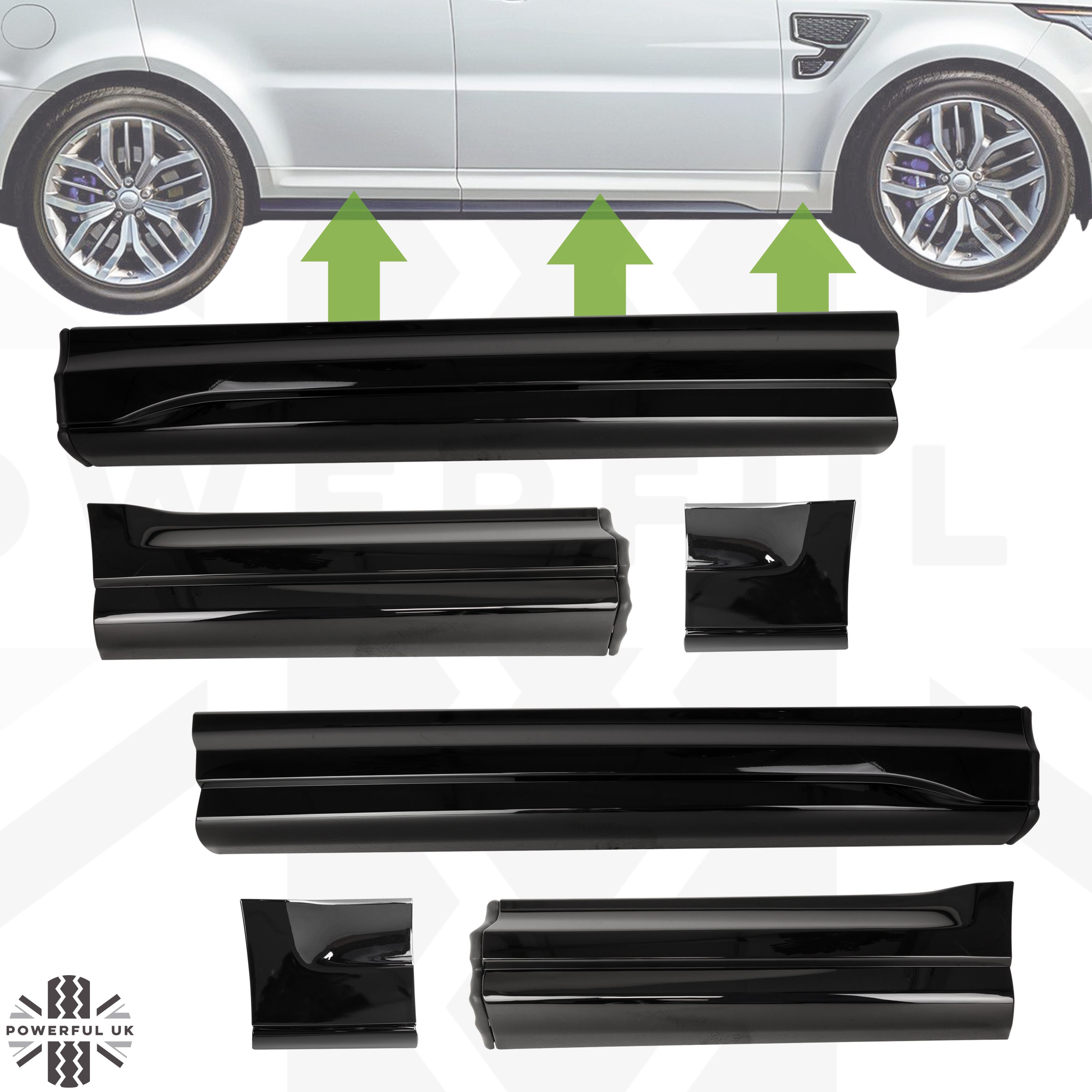 SVR Style Lower Door Mouldings for Range Rover Sport L494 (2014-17 ...