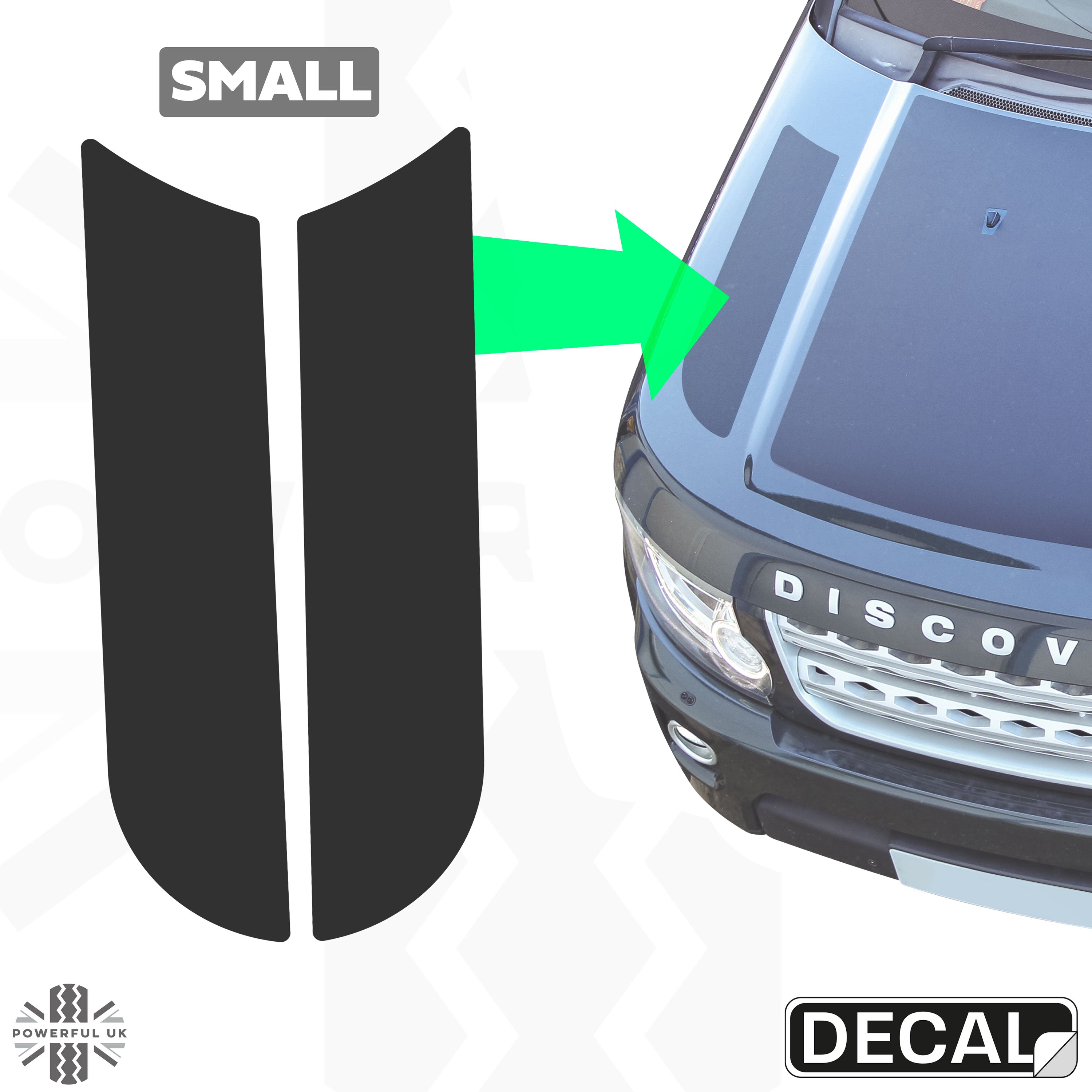 Bonnet Side Panel Decals - Small Type for Land Rover Discovery 3&4 ...