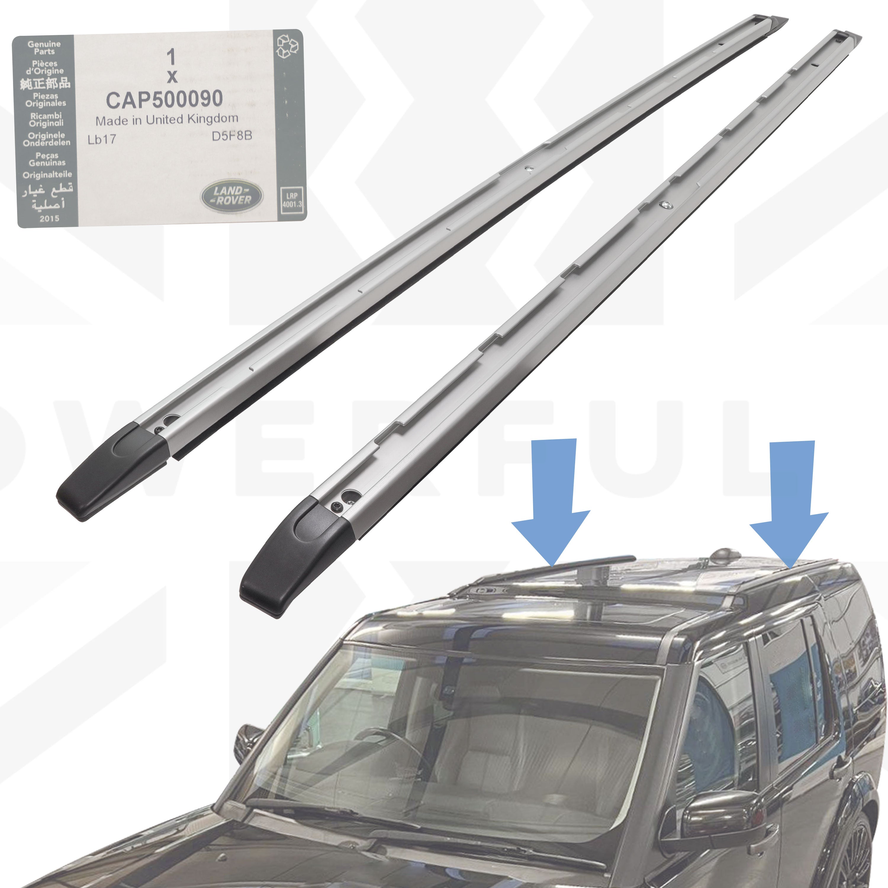 Genuine Roof Rails 'Standard Length' for Land Rover Discovery 3/4 - Si ...