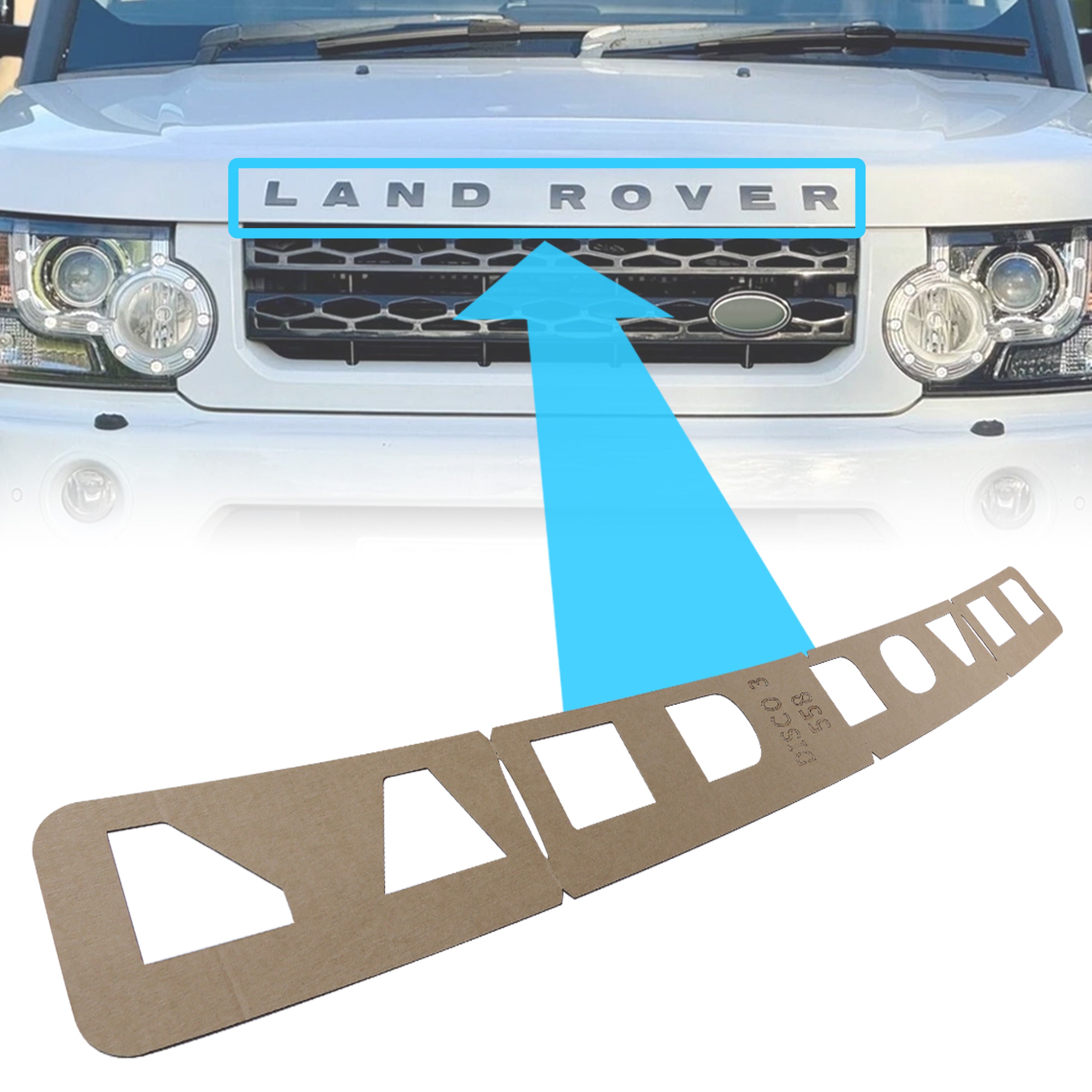 LAND ROVER Front Lettering Template for Land Rover Discovery 3/4 ...