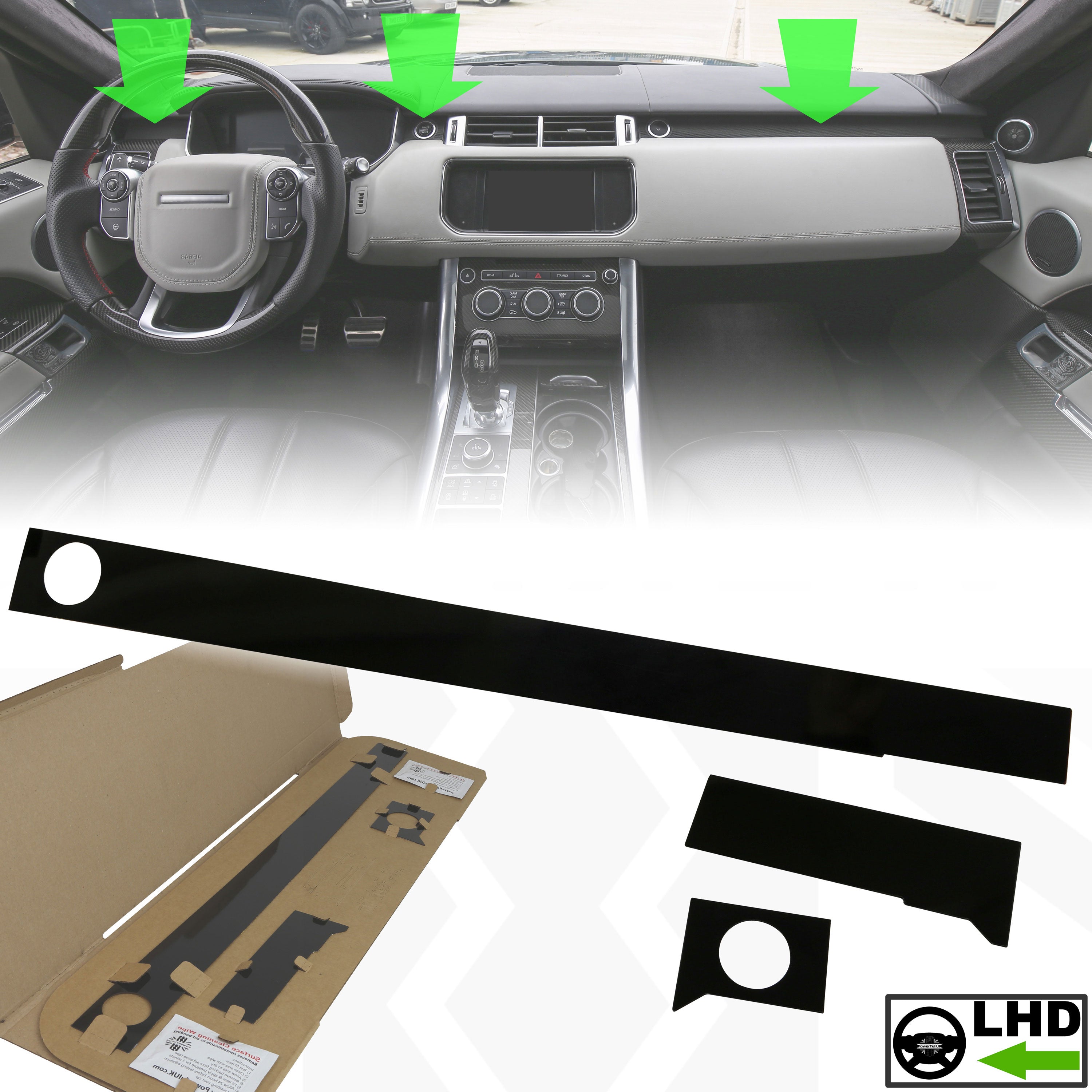 Dash Insert Kit - Range Rover Sport L494 (LHD) - Satin Black – Powerful UK