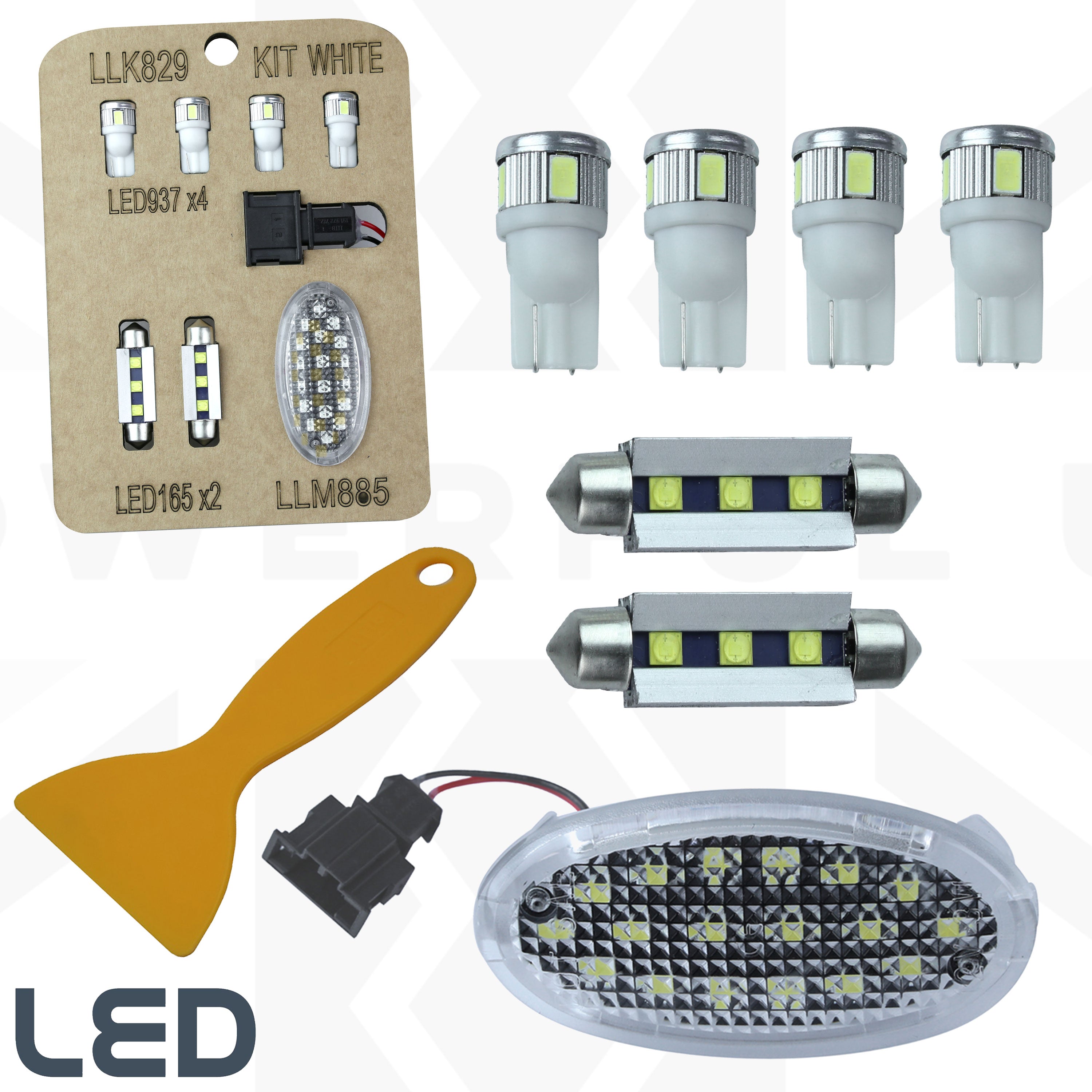 LED Interior Light kit in White for Land Rover Freelander 2 (NO Map Li ...