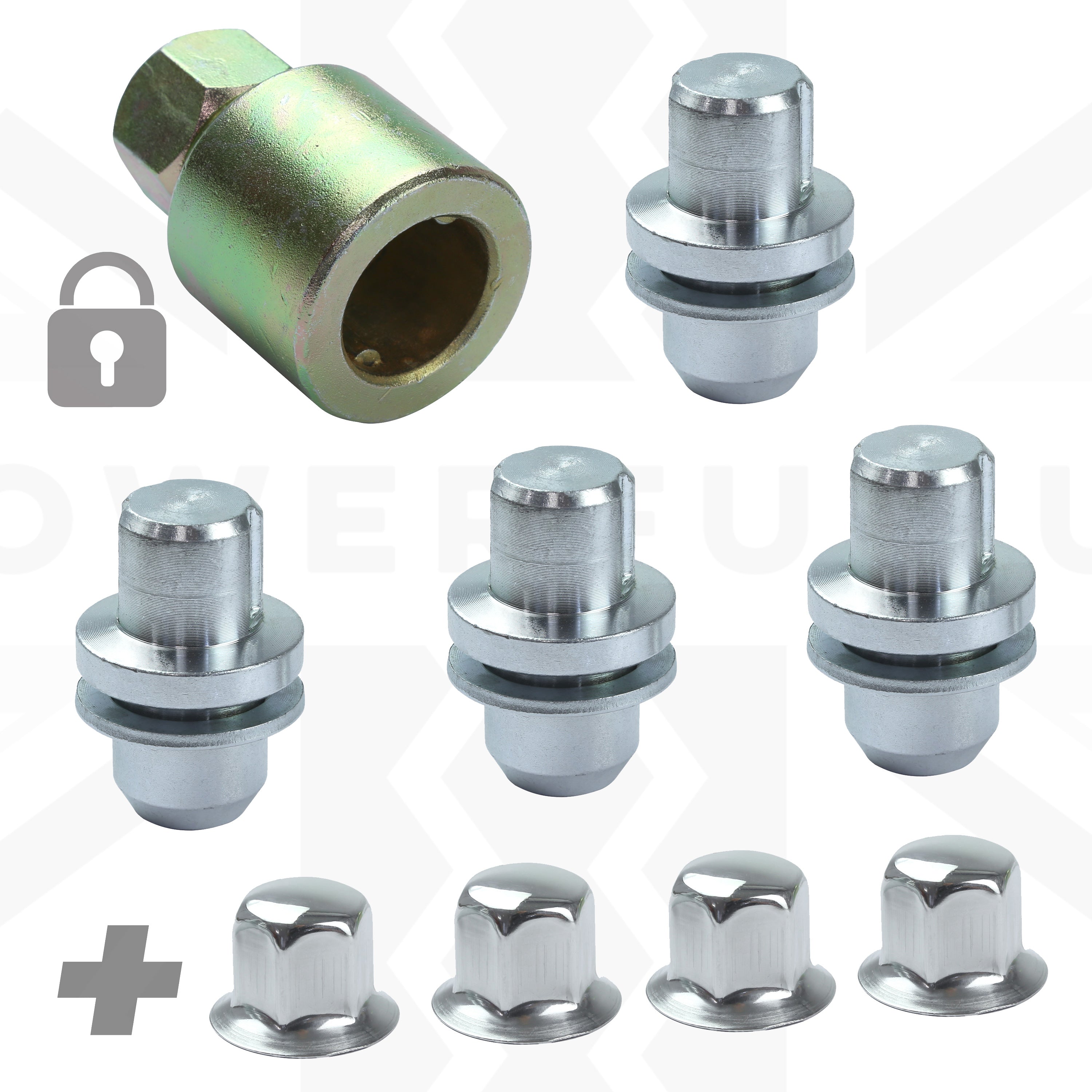 Locking Wheel Nut Kit Capped Type For Land Rover Defender L663 Locking Wheel Nut Kit Capped Type For Land Rover Defender L663