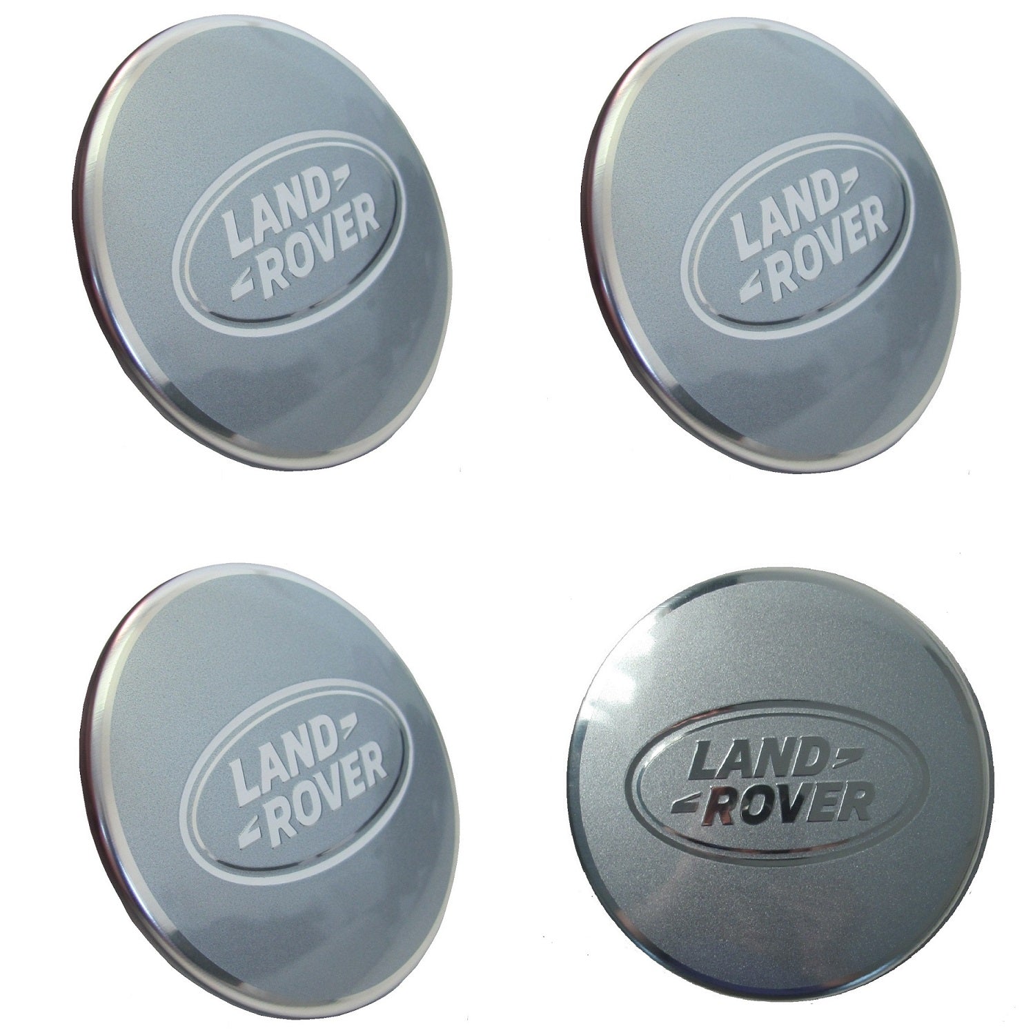 Genuine 4pc Silver & Chrome Wheel Centre caps for Range Rover Sport 20 ...